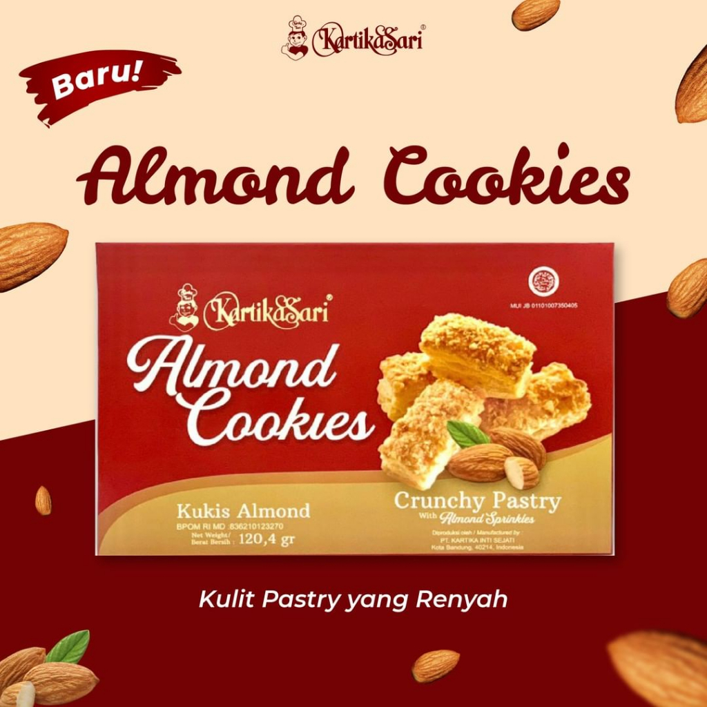 Jual Kartika Sari Almond Cookies kukis Kartikatoast Oleh Oleh Khas ...