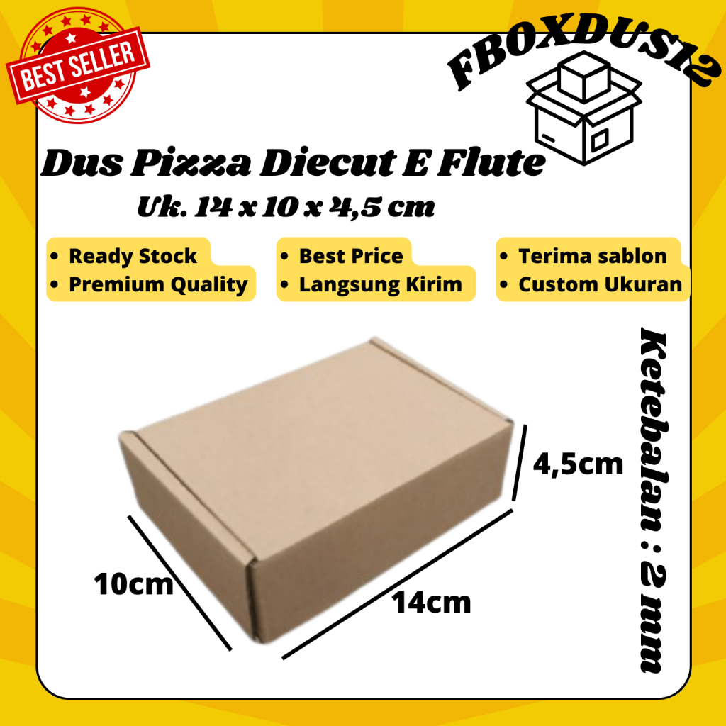Jual Kardus Dus Packing/Box Pizza/Dus Kemasan/Hampers Uk 14x10x4,5cm ...