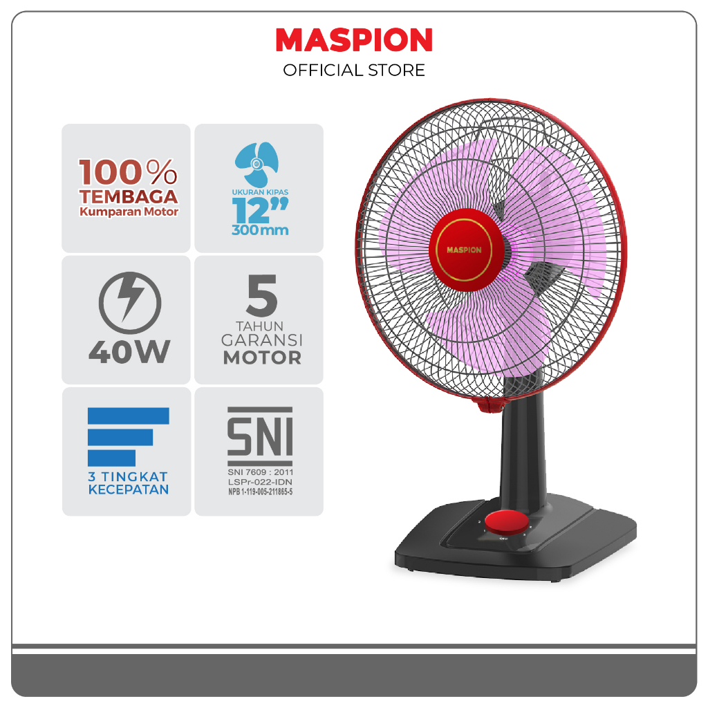 Jual Maspion Kipas Angin Meja Desk Fan 12 Inch EX308 | Shopee Indonesia