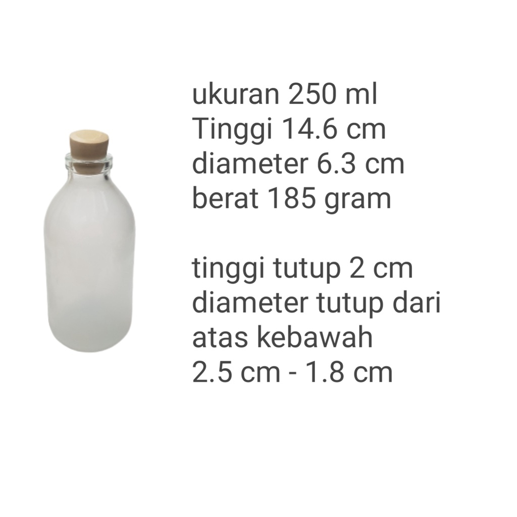 Jual BOTOL ASI KACA + TUTUP KAYU BOTOL SOUVENIR KACA AESTHETIC TUTUP ...