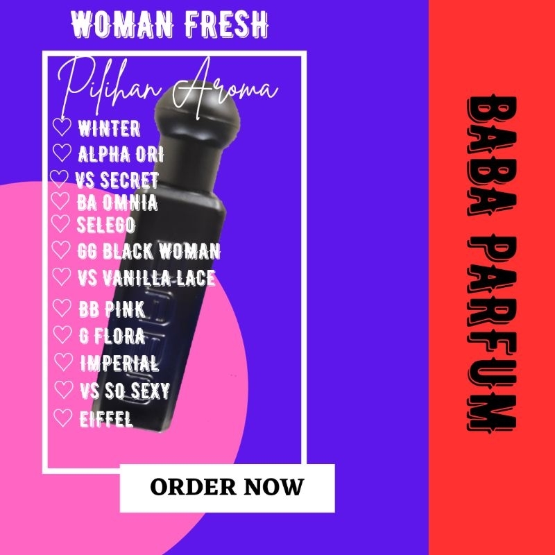 Jual BABA PARFUM ORIGINAL WOMAN BEST SELLER FRESH (WANGI SEGAR ...
