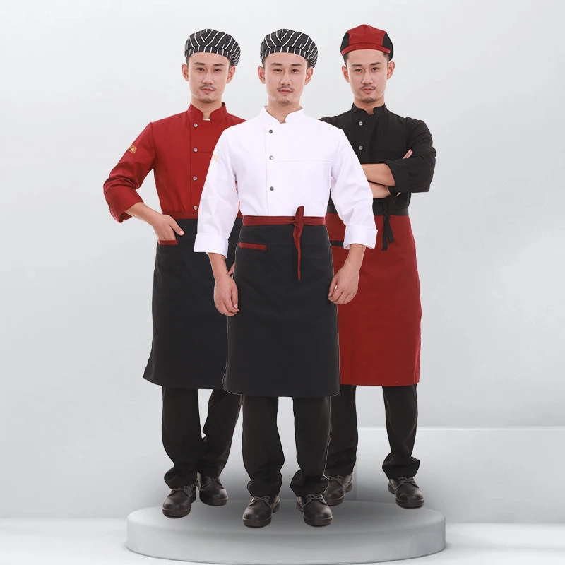 Jual Half Apron Panjang Celemek Masak Waiter Apron Mini Celemek ...