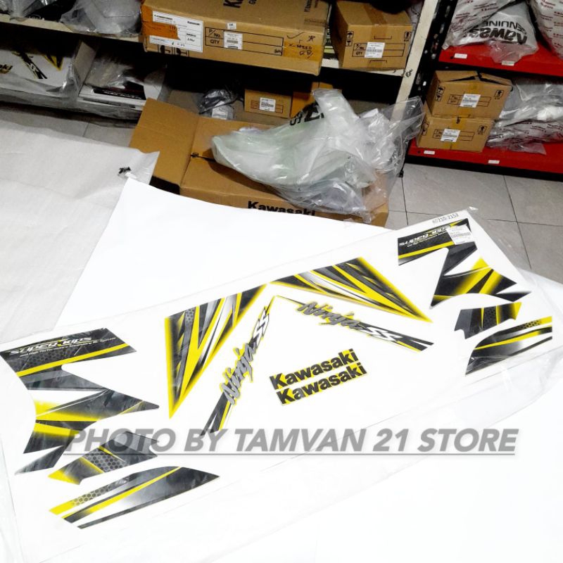 Jual STIKER STRIPING NINJA SS KUNING ORIGINAL KAWASAKI | Shopee Indonesia