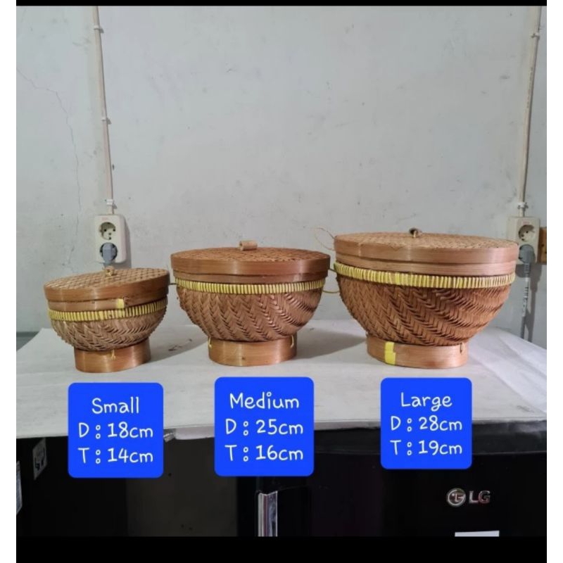 Jual Bakul bambu tutup kecil/small | Shopee Indonesia