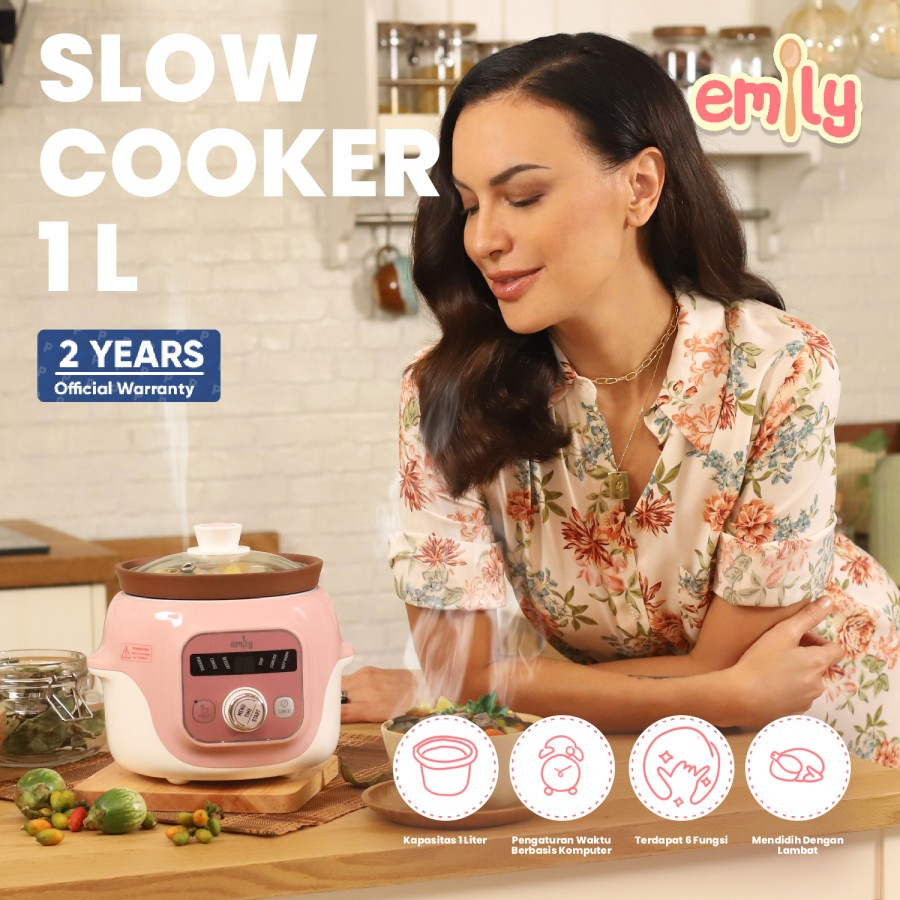 Jual Emily Slow Cooker Claypot 1L / Baby & Family Food Maker | Shopee ...