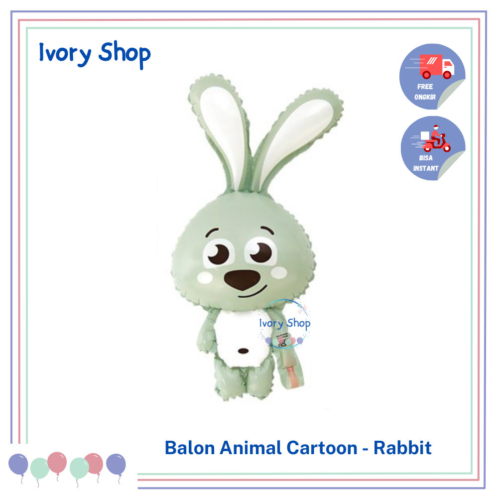 Jual Balon Animal Cartoon Cute Binatang Hewan full body Kartun Lucu ...
