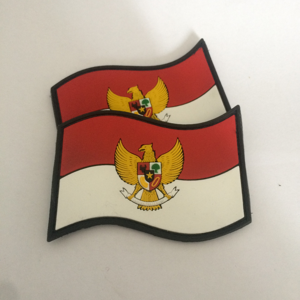 Jual Patch Rubber Bendera Garuda/ Emblem Karet/ Tempelan Karet Velcro ...