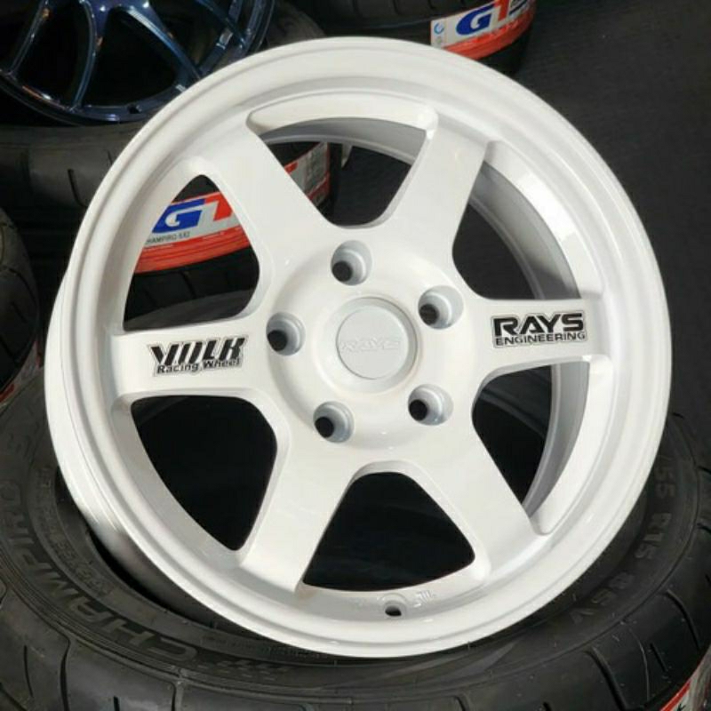 Jual velg mobil ring 15 Volk Rays Te37 R15 Lebar 7 ET 38 PCD 5x114,3 white | Shopee Indonesia