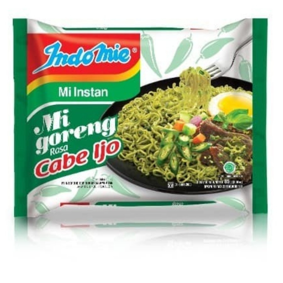 Jual indomie goreng rasa cabe hijau mie instan indofood cabe ijo ...