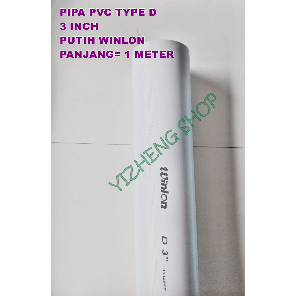 Jual PIPA PVC 3 INCH PANJANG 1 METER PUTIH WINLON | Shopee Indonesia