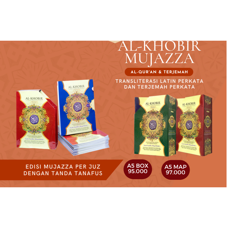 Jual AL QURAN PER JUZ TERJEMAH PERKATA LATIN AL KHOBIR A4 BESAR MUJAZZA ...
