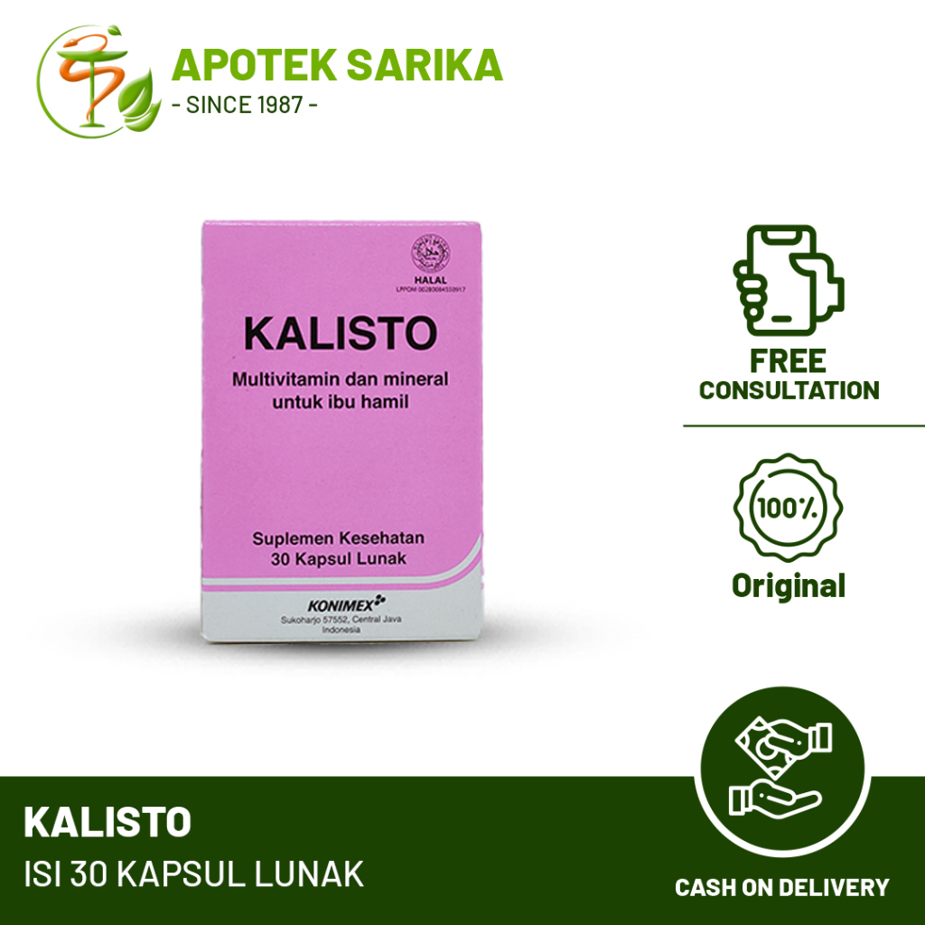 Jual Kalisto Kapsul Isi 30 (Suplemen Vitamin Ibu Hamil dan Menyusui ...