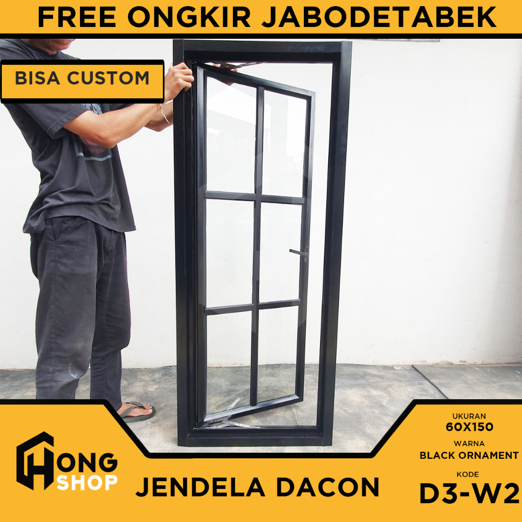Jual Jendela Aluminium DACON 3" 60x150 Swing / Single Casement | Shopee ...