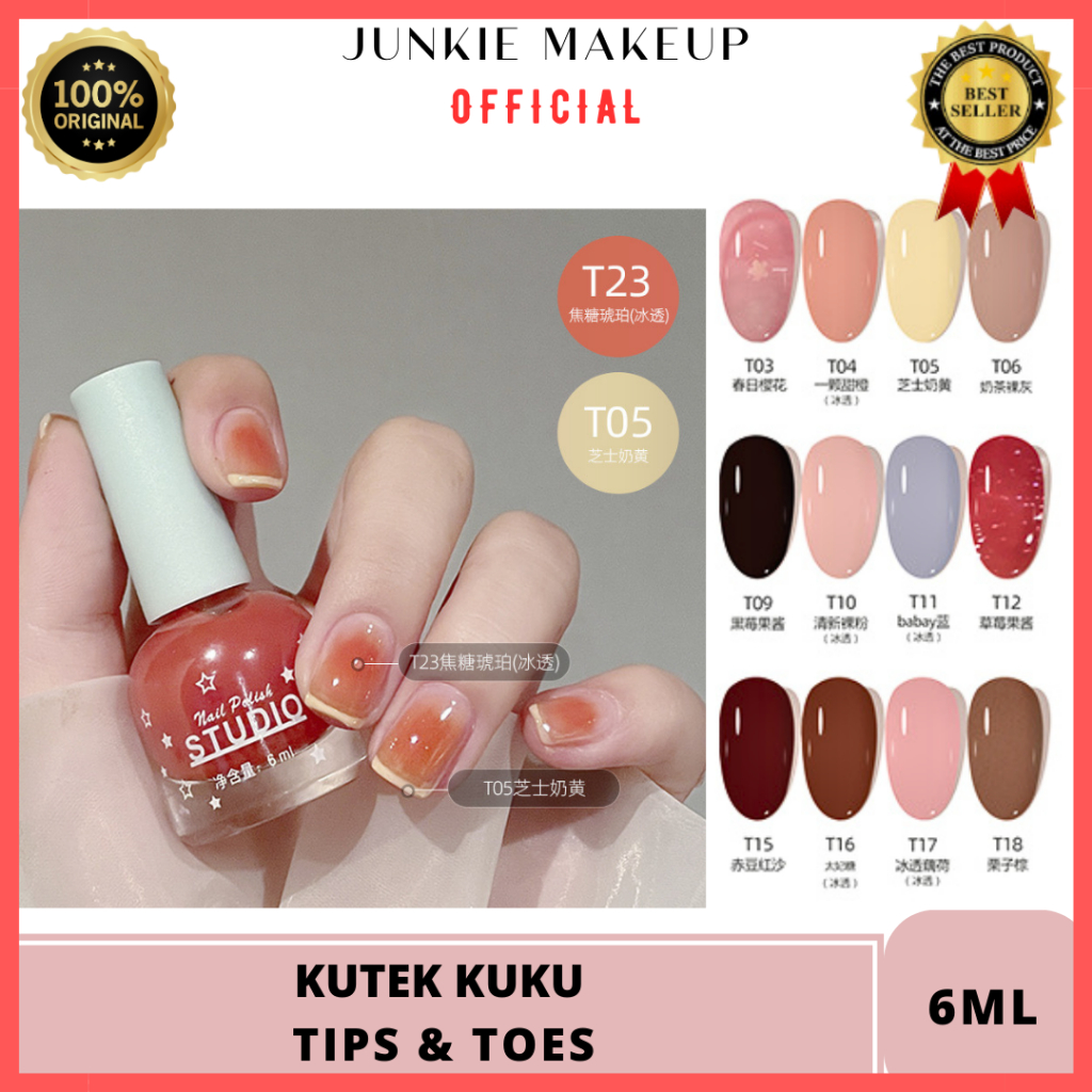 Jual Kutek Kuku Halal Tips & Toes 6ML Water Base Nail Polish Banyak ...