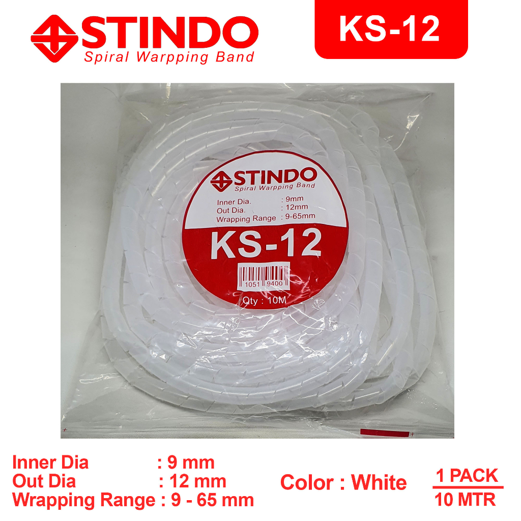 Jual Kabel Spiral KS12 Cable Spiral KS-12 Spiral Wrapping Band SWB12 STINDO | Shopee Indonesia