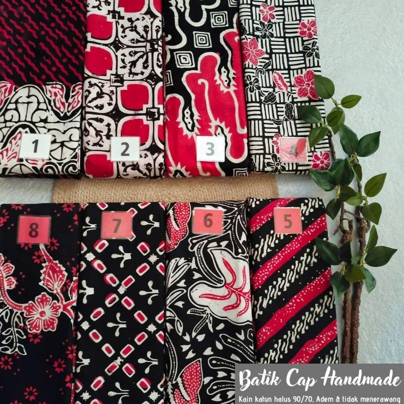 Jual kain batik cap garutan motif 10 lembar campuran kawung Pekalongan ...
