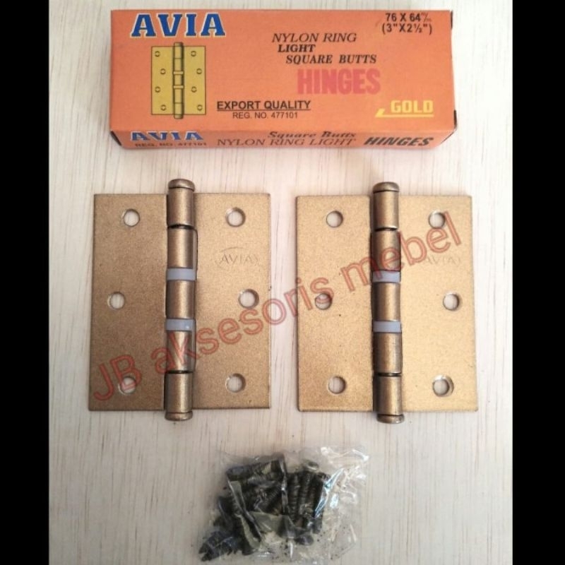 Jual ENGSEL PINTU 3" NYLON AVIA / ENGSEL JENDELA NILON 7,5 cm | Shopee ...