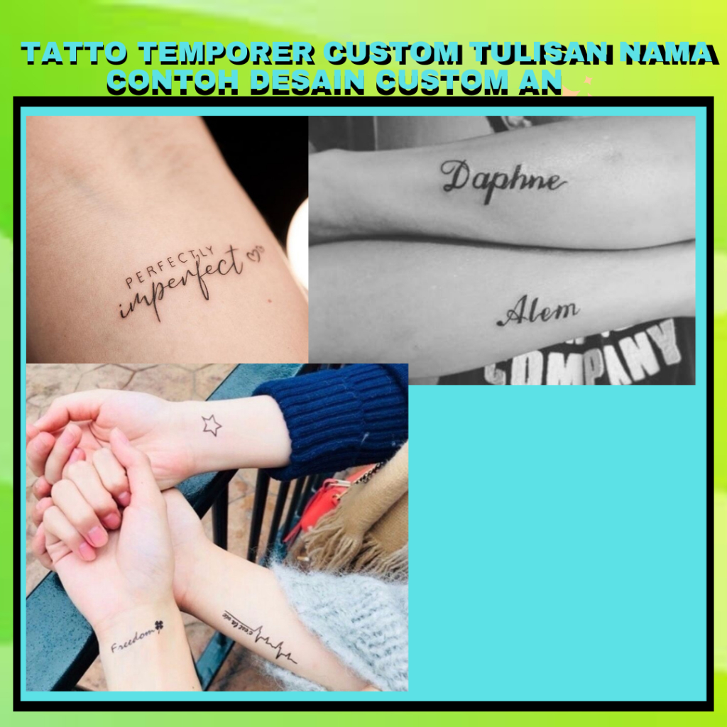 Jual tato temporer tulisan nama tatto temporary custom nama tatoo ...