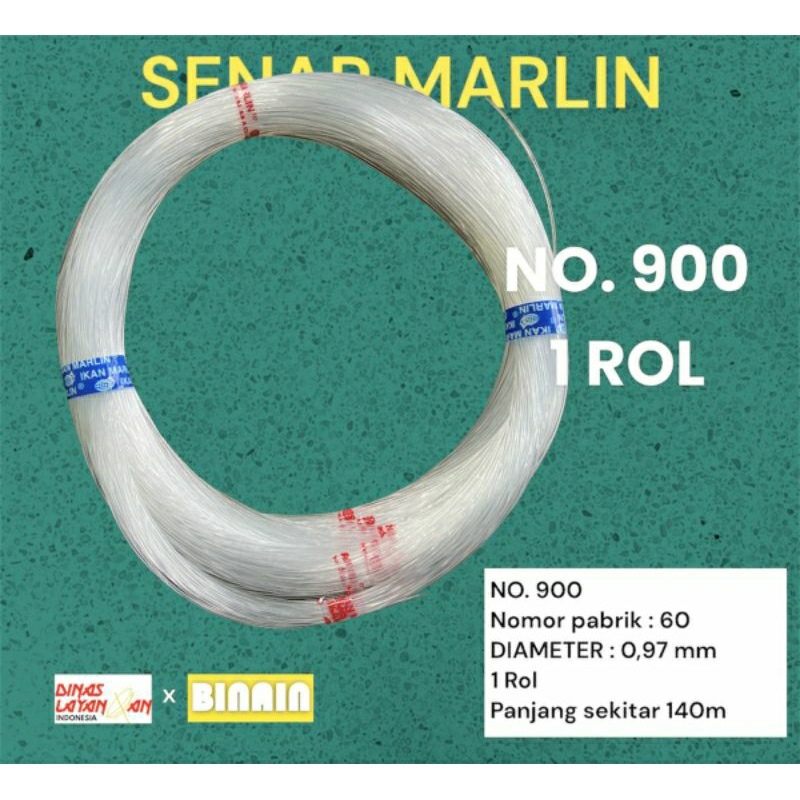 Jual Senar Layangan Gapangan Bening Cap Ikan Marlin Ukuran 900 Senar Pancing Nelayan Sikat Galon