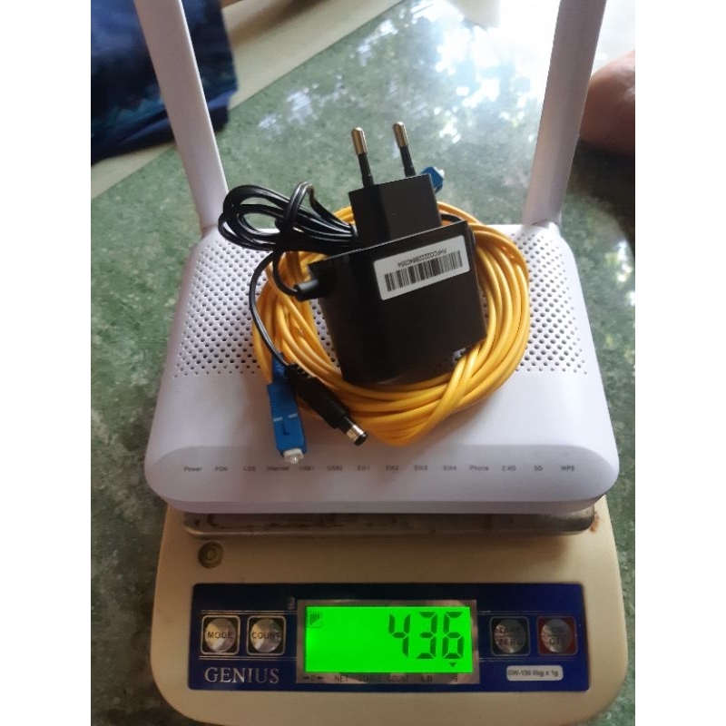 Jual router fiberhome hg6145d2 / 5G adaptor ori bawaan port biru ...