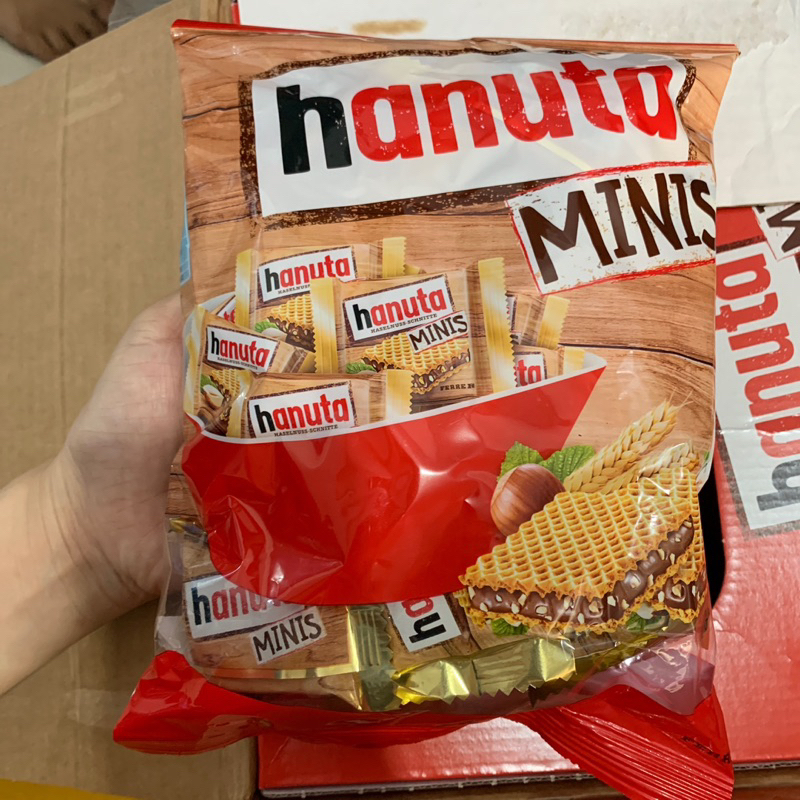 Jual Ferrero Hanuta Minis Coklat Wafer Hazelnut Mini Shared 1 Pack ...