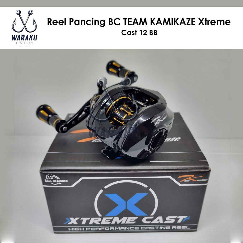 Jual Reel Pancing BC Bait casting TEAM KAMIKAZE Xtreme Cast 12BB | Shopee Indonesia