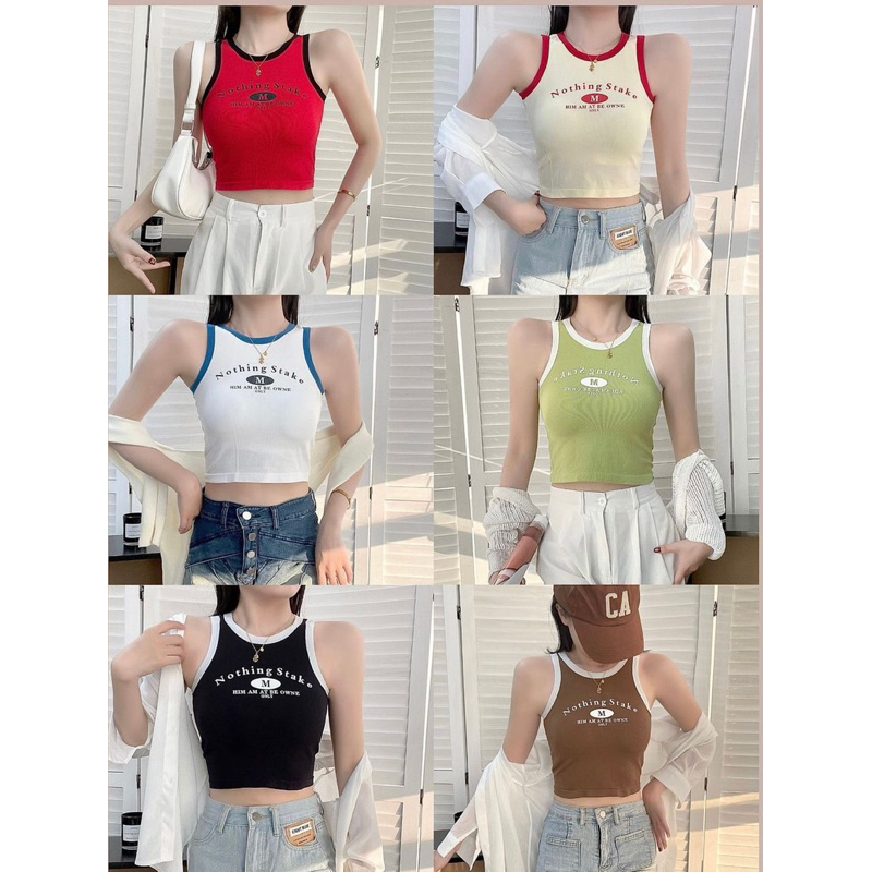 Jual Crop Tank Top Bra Atasan Wanita (Nothing T85) / Tanktop Basic ...