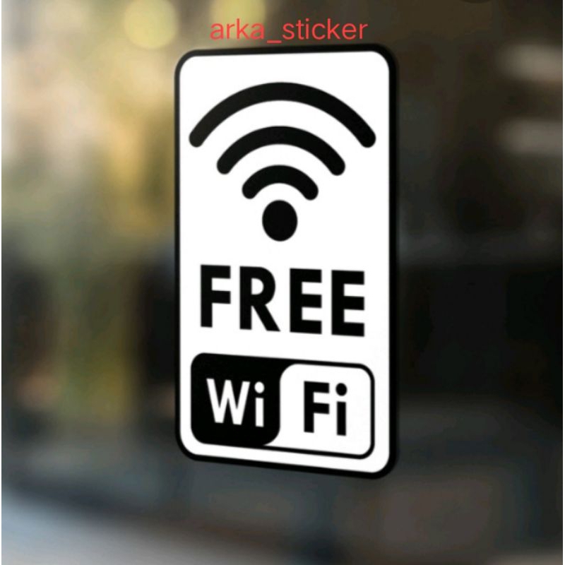 Jual STICKER FREE WI FI CUTTING UKURAN 12X10CM | Shopee Indonesia
