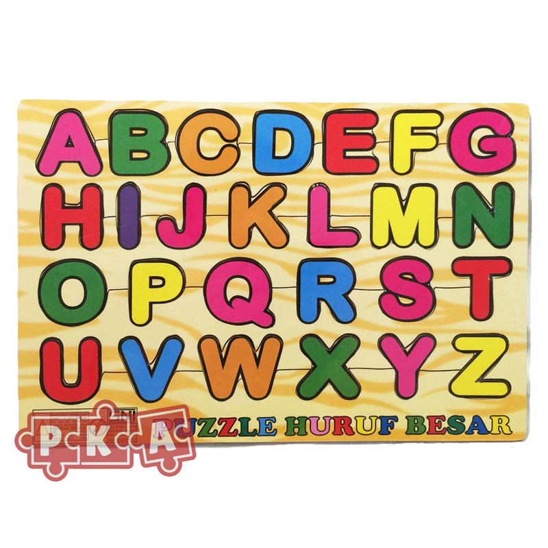 Jual Puzzle Huruf Besar Kapital Alphabet Abjad Kayu Mainan Edukasi Anak ...