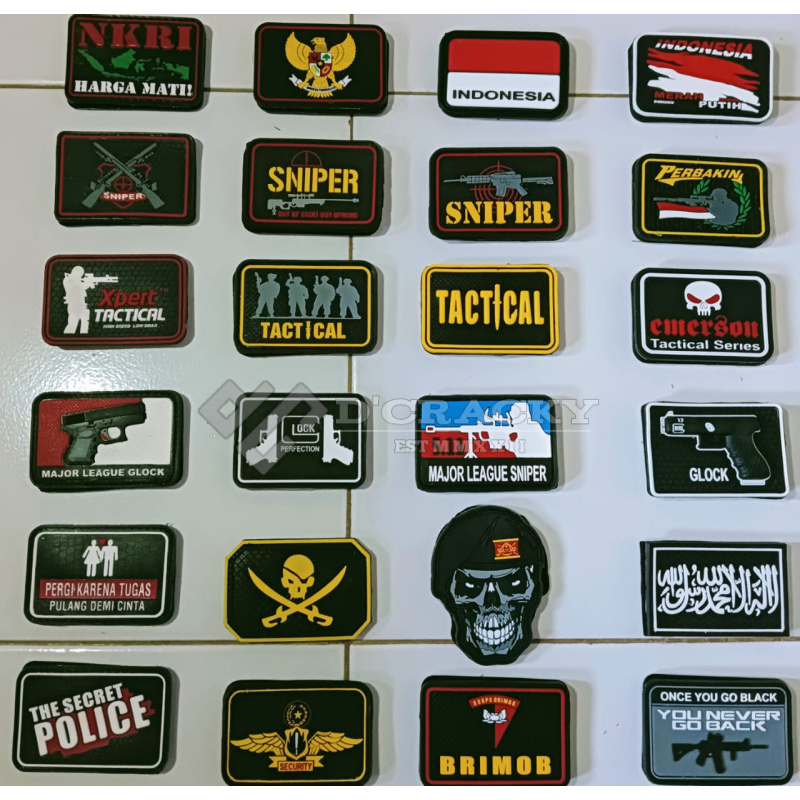 Jual Patch Rubber / Logo Karet Tactical | Shopee Indonesia