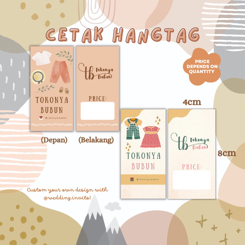 Jual Cetak Hang Tag / Label Hangtag / Tag Label / Tag Pakaian / Label ...