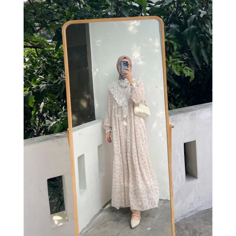 Jual GIVA RUSTIC PRINCESS DRESS by Outfix / Gamis Import Motif Bunga ...