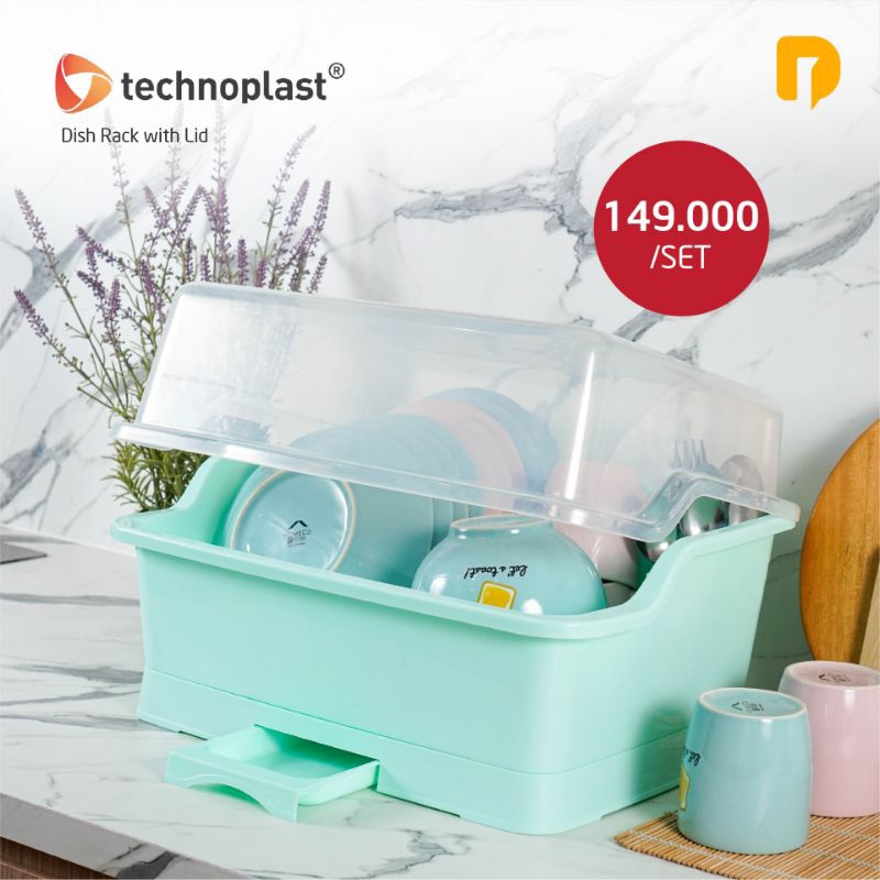 Jual Rak Piring Peniris Piring Technoplast Dish Drying Rack | Shopee ...