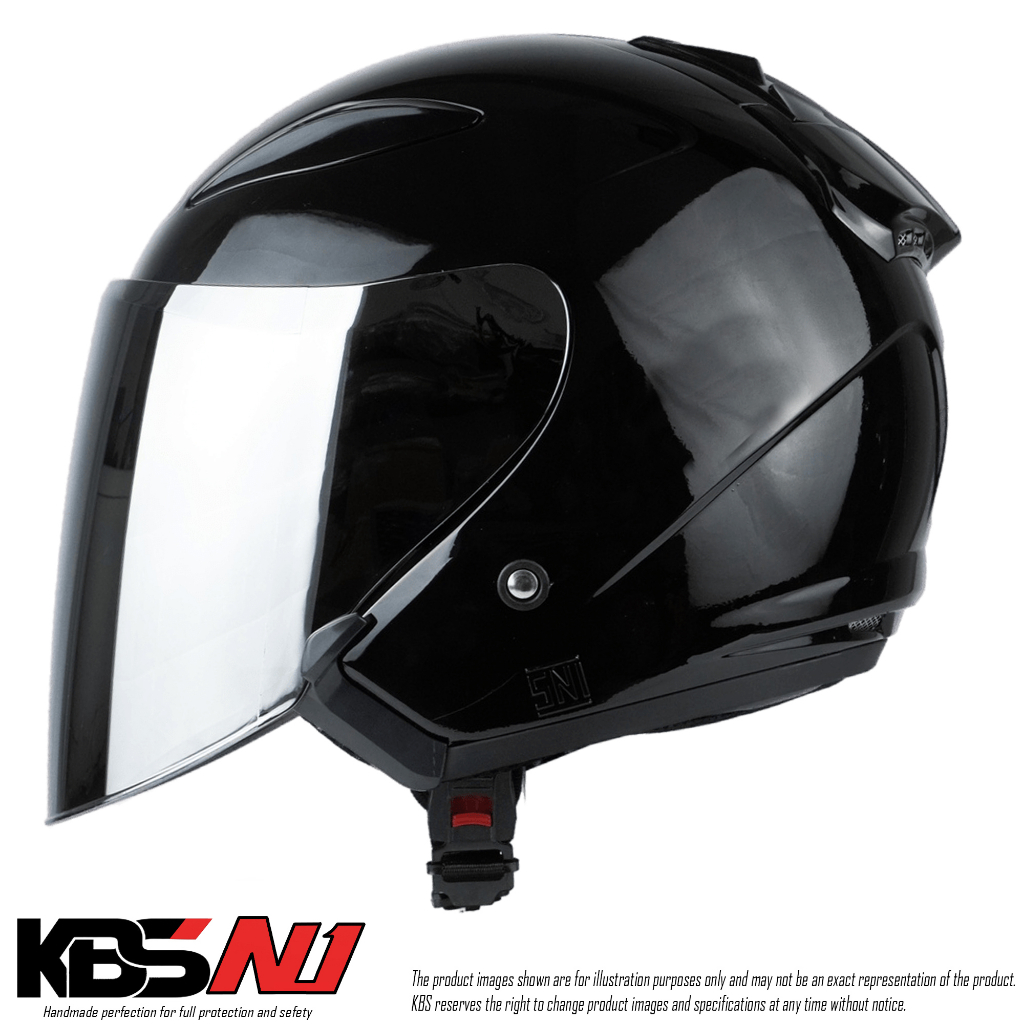 Jual Helm Half Face KBS KYOTO HITAM DOF / Kaca Bening Helm Untuk Pria ...