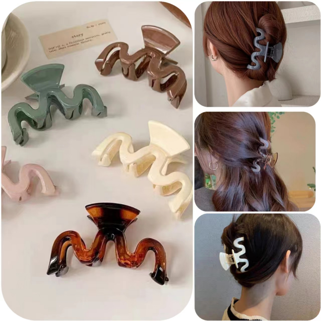 Jual Jepit Jedai Rambut Wanita Model Gelombang Warna Doff Gaya | Shopee ...