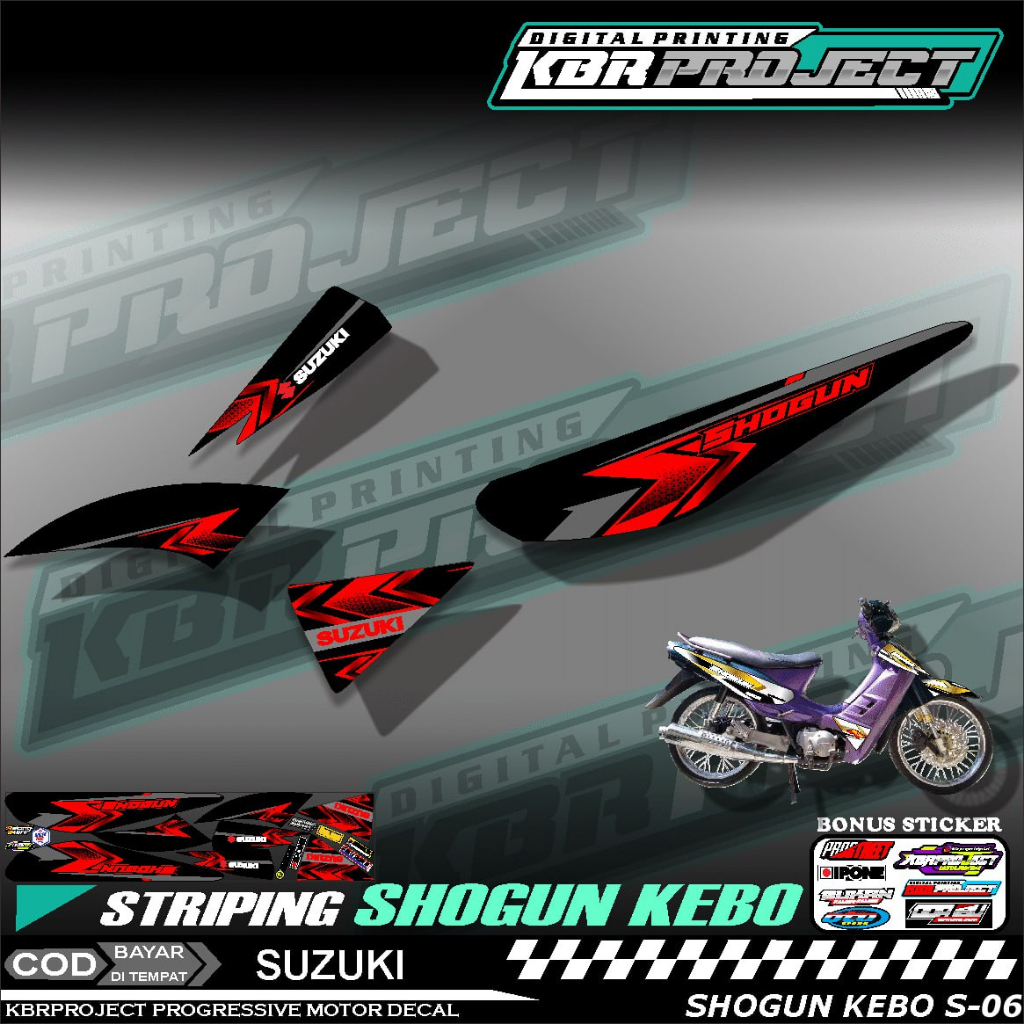 Jual SHOGUN KEBO 1996 STIKER MOTOR KEREN Stiker Striping SHOGUN KEBO ...