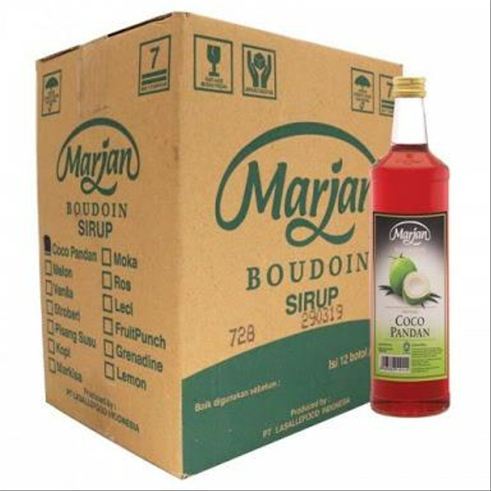 Jual Sirup Marjan Cocopandan Melon 1 Dus isi 12 Botol 450ml | Shopee ...