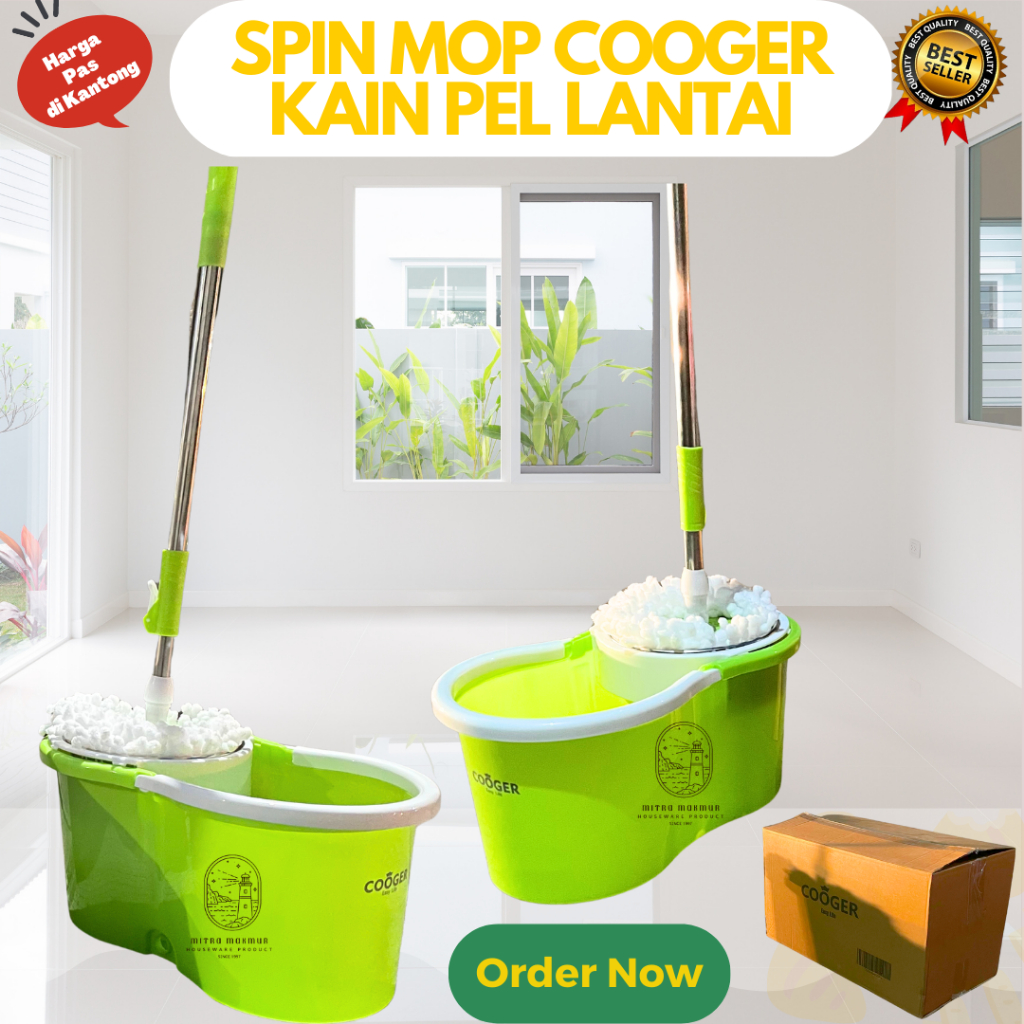 Jual SALE!! KAIN PEL LANTAI SPIN MOP / PEL LANTAI + EMBER / SPIN MOP ...