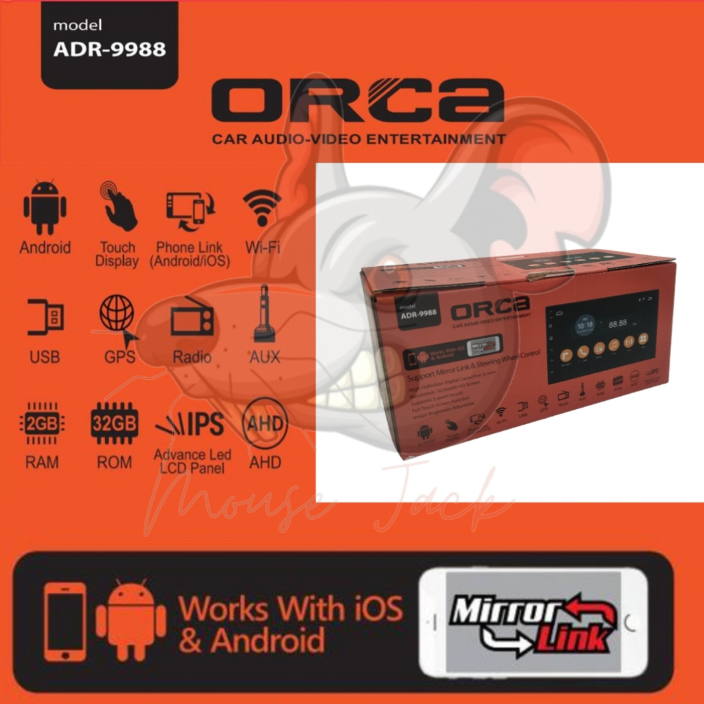 Jual Head Unit Android ORCA ADR- 9988 Eco series 7 inch Original IPS ...