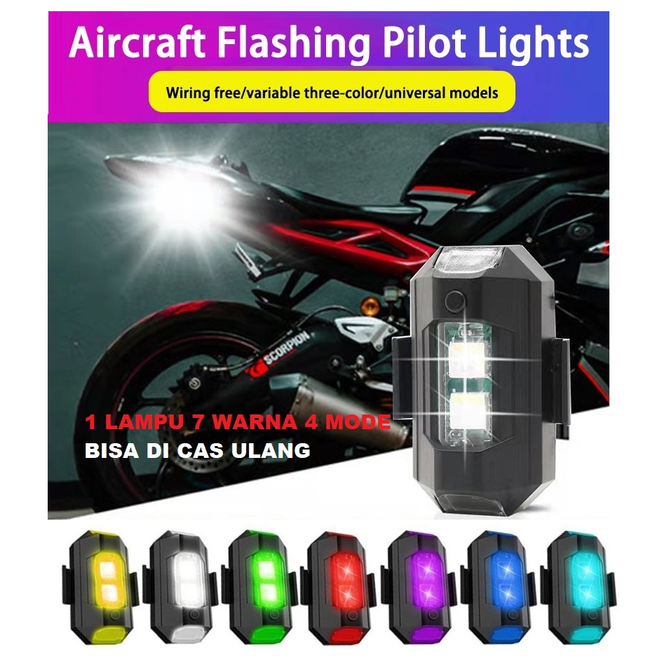 Jual LAMPU LED STROBO 7 WARNA SAFETY SEIN DIP LED STROBE DEPAN BELAKANG ...