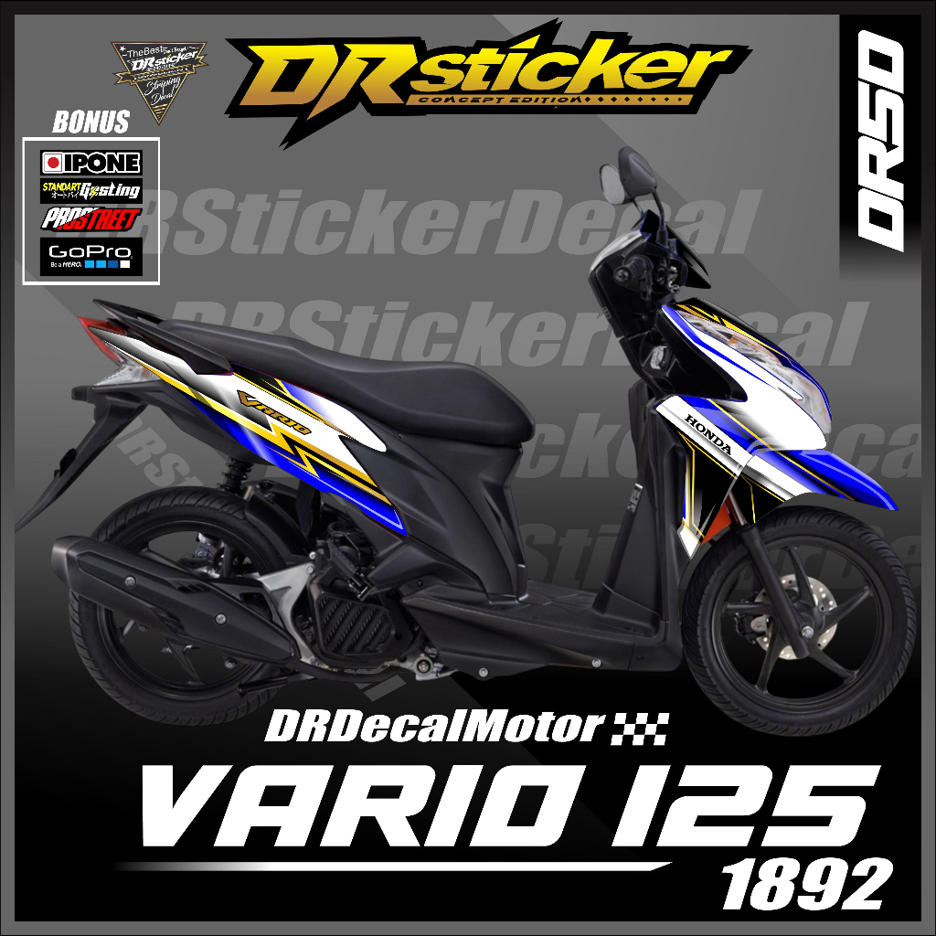 Jual stiker motor stiker honda stiker decal stiker honda vario 125 ...
