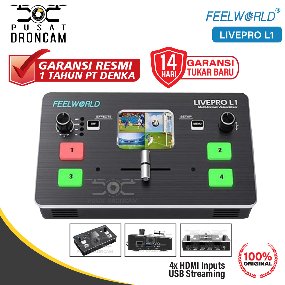 Jual Feelworld LIVEPRO L1 - LIVE PRO L1 with 4x Inputs | Shopee Indonesia