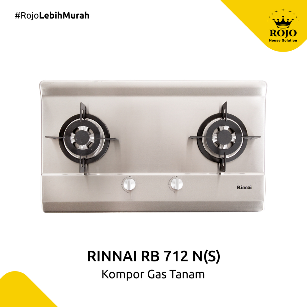 Jual Kompor Tanam 2 Tungku Stainless Rinnai RB 712 N (S) | Shopee Indonesia