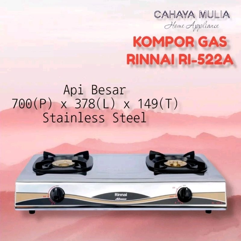 Jual KOMPOR GAS RINNAI RI-522A | Shopee Indonesia