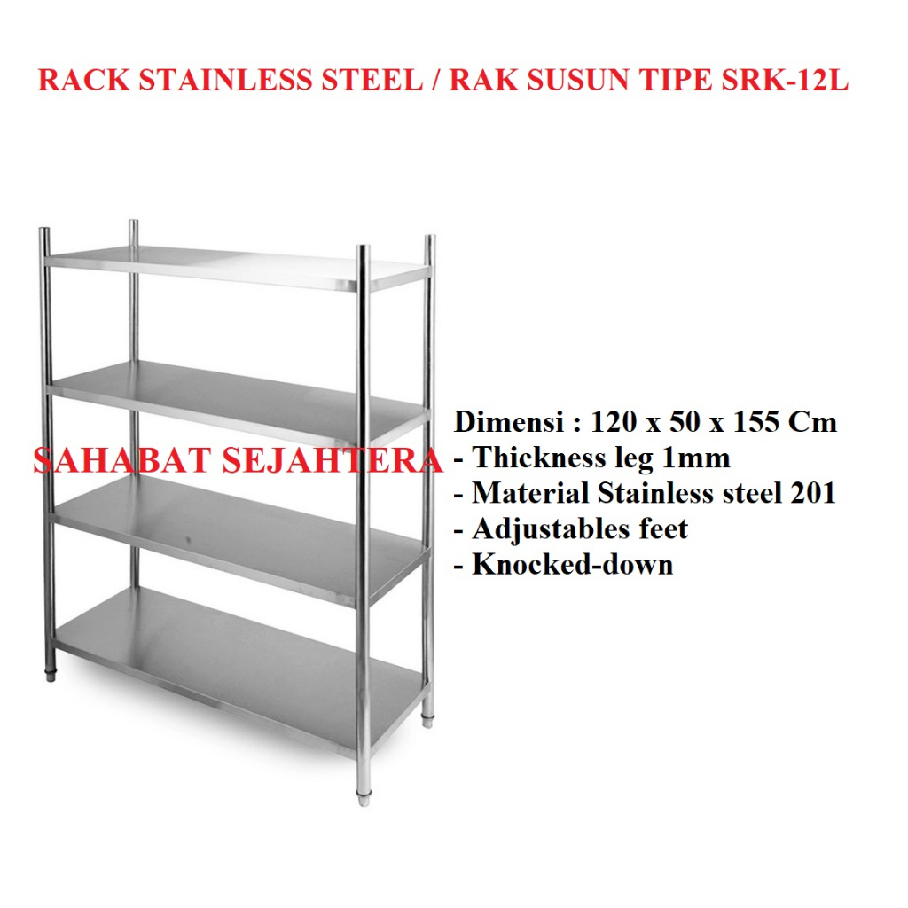 Jual Rack Stainless Steel / Rak Susun TIPE SRK-12L / SRK 12L / SRK12L ...