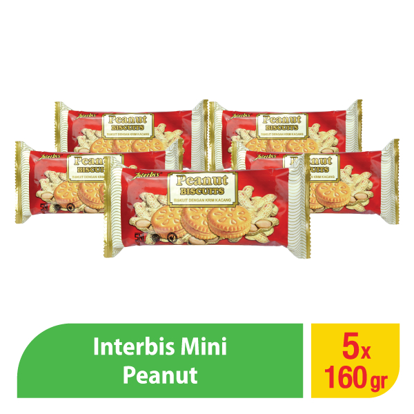 Jual Interbis Mini Peanut Cracker - 160 Gr ( 5 Pcs ) | Shopee Indonesia