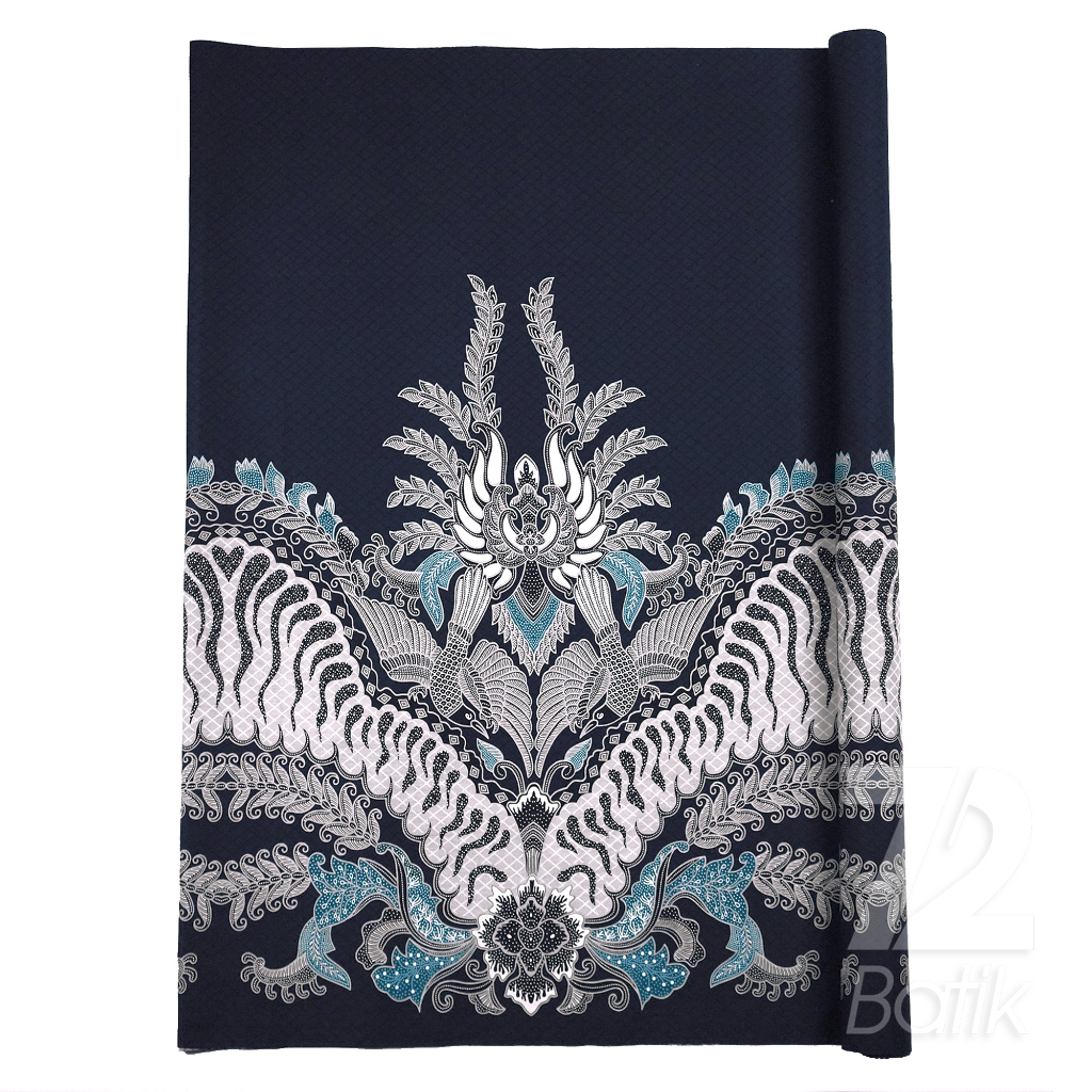 Jual KAIN BATIK PREMIUM Bahan Katun Primissima Warna Biru Dongker Motif ...