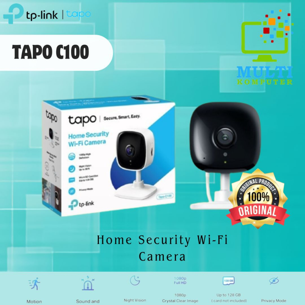 Jual TP-LINK Tapo C100 Home Security Wi-Fi Camera IP camera | Shopee Indonesia