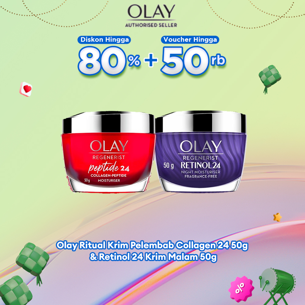 Jual Olay Set Regenerist Peptide 24 Day Cream & Retinol 24 Night Cream Niacinamide Skincare ...