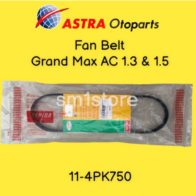 Jual Fan Belt Tali Sabuk Kipas Grand Max AC 1.3 1.5 11-4PK750, Non Power Steering 6PK1460, PS 1. ...